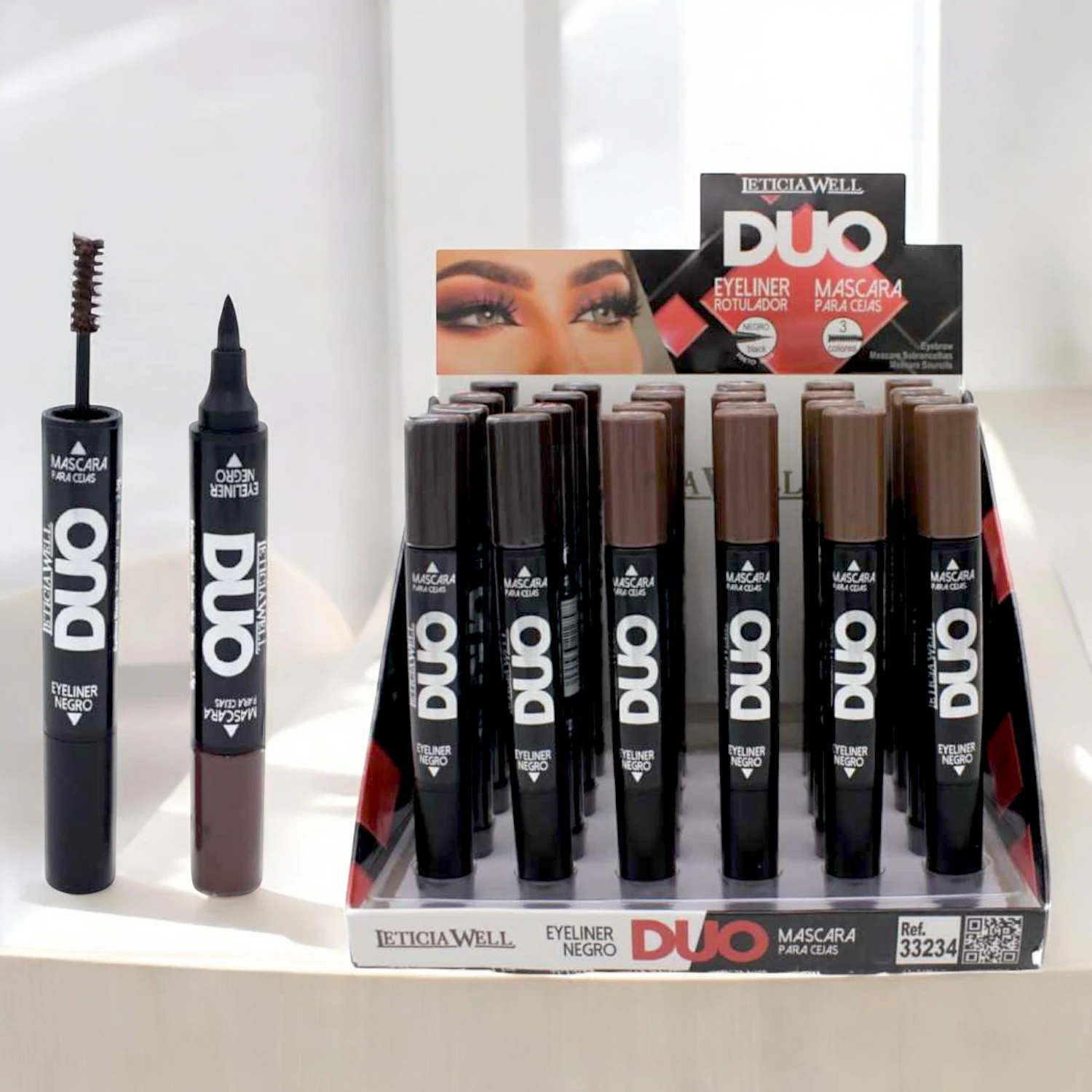 Présentoir de 24 : 1,48€ le DUO Eye-Liner & Mascara 3 couleurs ...