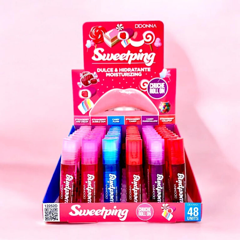 Display of 48 units (€0,60 per unit): D'Donna Gourmet Roll-On Lip Glosses